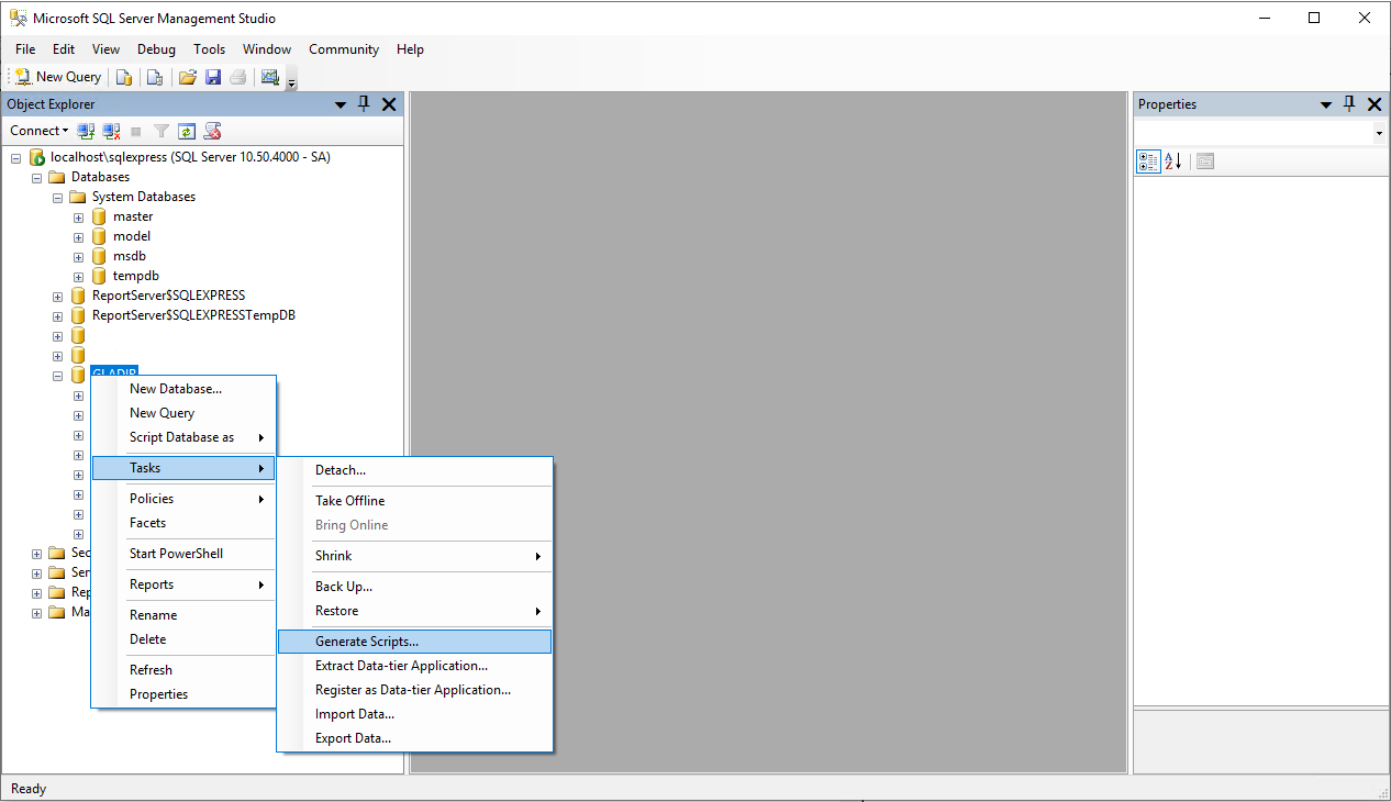 Serveur Ou Service Logiciel Sql Server Exporter Des Tables Dans Un Fichier Sql Avec