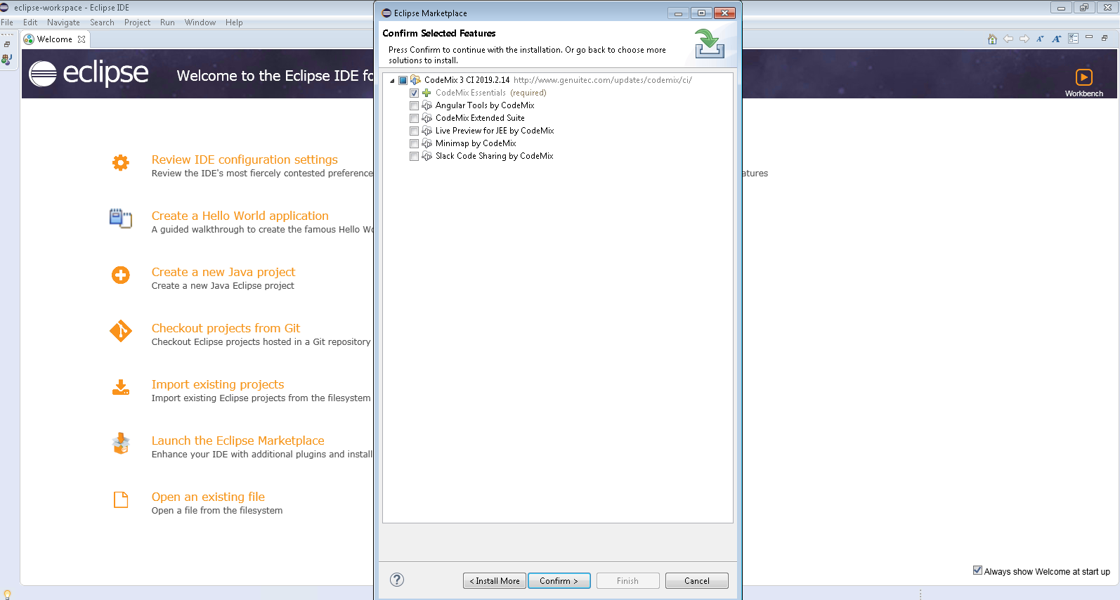 Logiciel - Eclipse - Installation de CodeMix 3 avec PHP