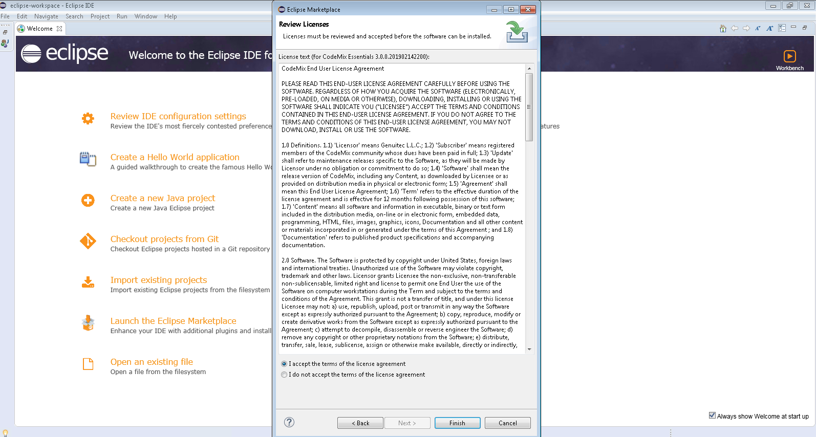 Logiciel - Eclipse - Installation de CodeMix 3 avec PHP