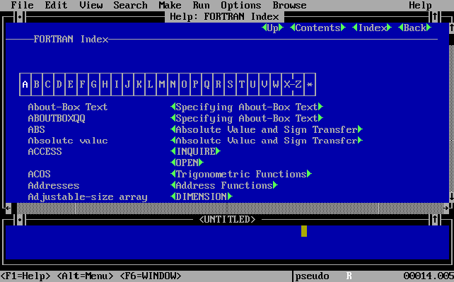 Logiciel - Microsoft FORTRAN 5.1 - Présentation du logiciel