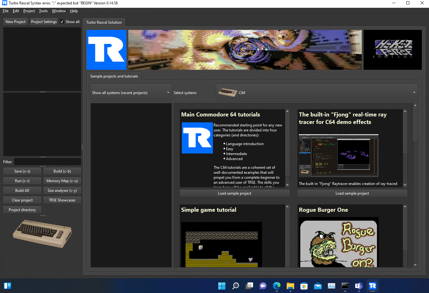 Logiciel - TRSE (Turbo Rascal Syntax error) - Présentation du logiciel